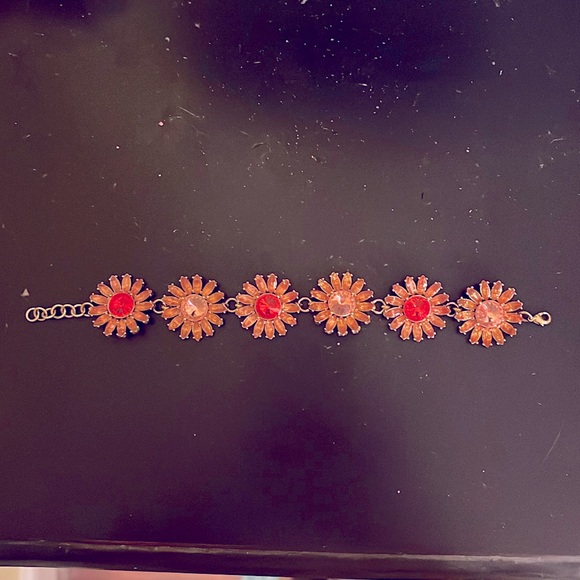 kate spade | Jewelry | Kate Spade Pink And Gold Flower Bracelet | Poshmark